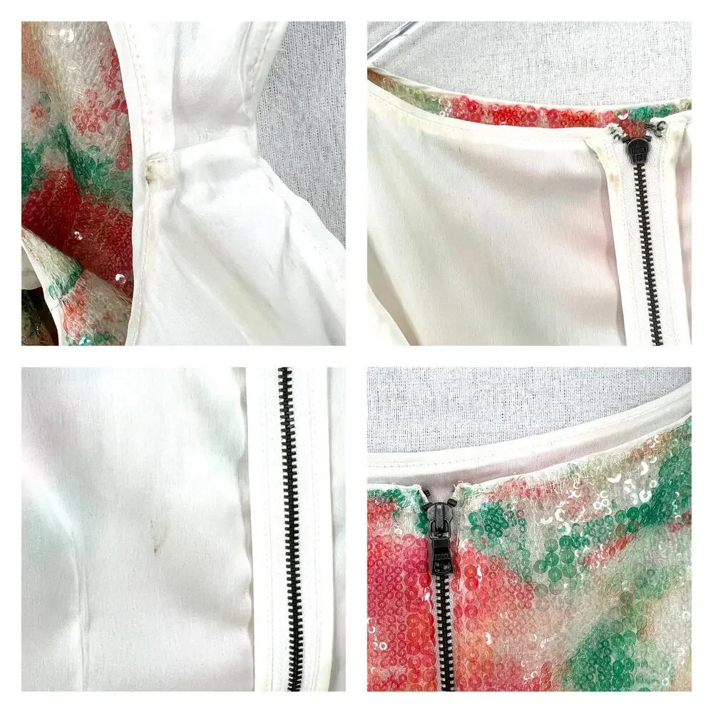 Alice + Olivia | Tops | Alice And Olivia Rosie Abstract Garden Sequin ...